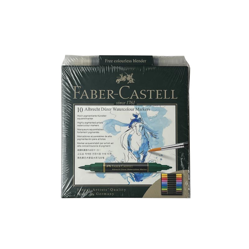 Faber-Castell Albrecht Durer Watercolour Markers - set of 10 + free co ...