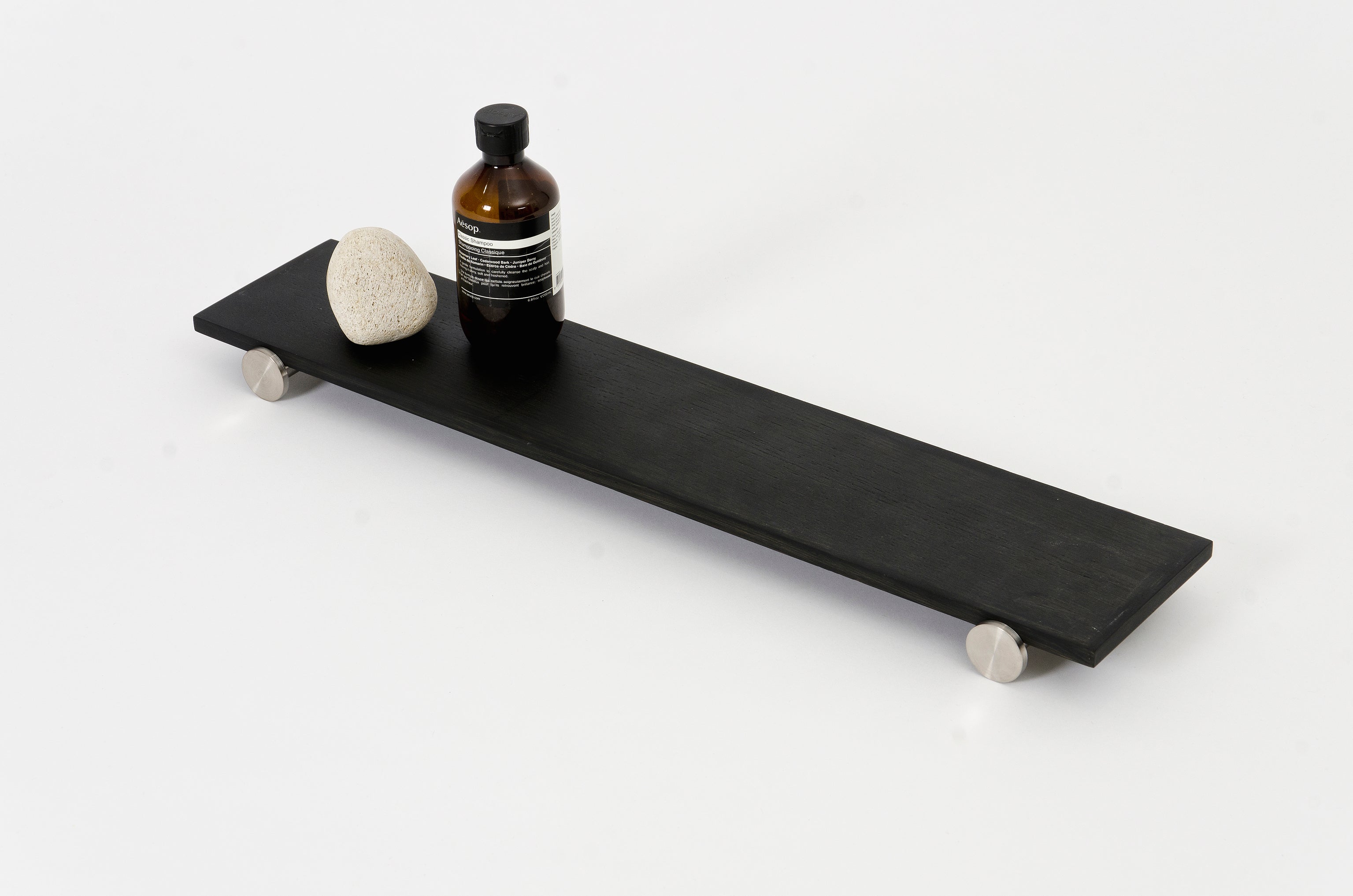 Yoku Dark Oak Shelf 550 des. Lincoln Rivers for Wireworks – Salts Mill Shop