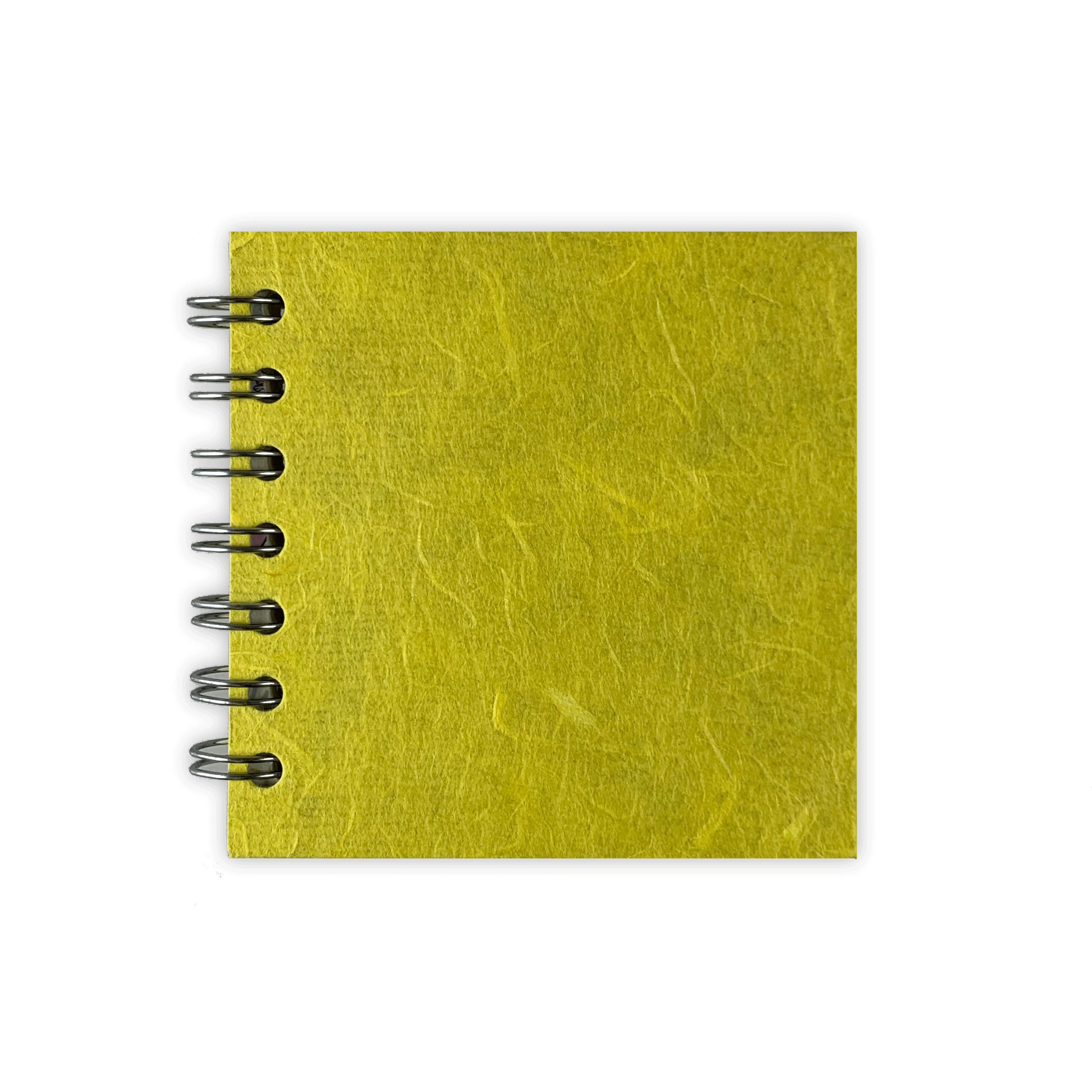 Yellow Square Notebook by Pink Pig (4x4 inches, Thai silk cover ...